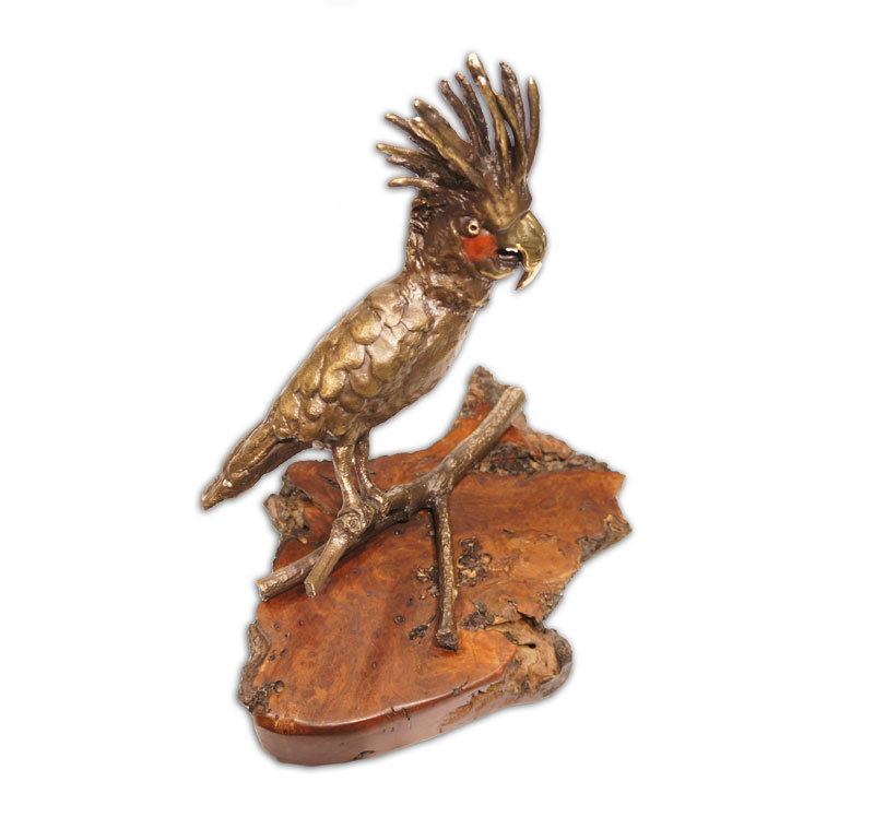 bronze palm cockatoo cocky bird parrot Australian hand made