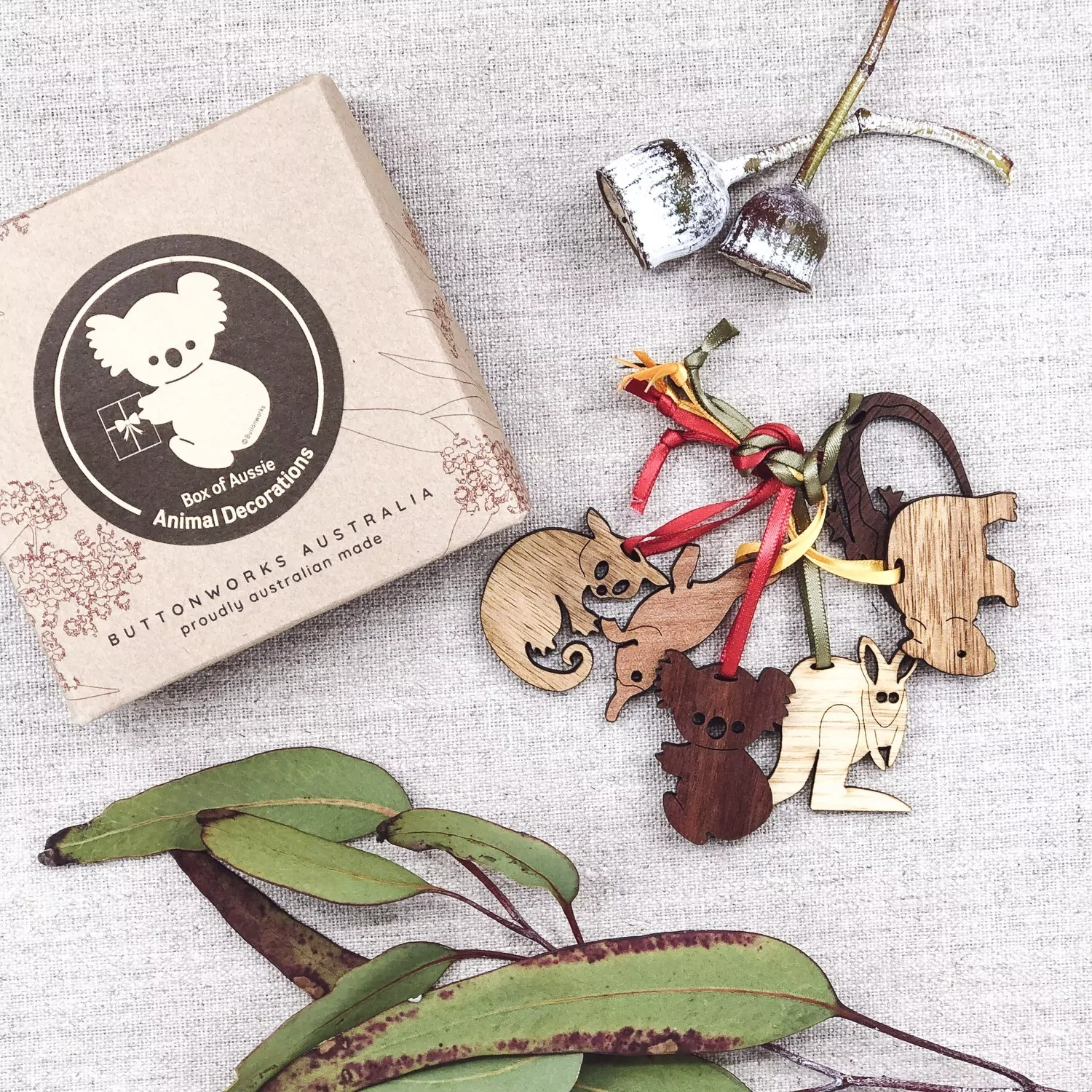 Buttonworks Australian Box of Animal Christmas Decoration - Gifts and ...